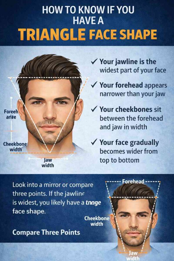 Mens Triangle Face Shape Guide: Best Haircut & All Style - Nexoye